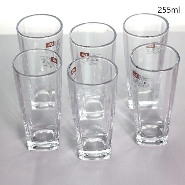 6Pcs Drinking Glass Set, Water Glasses, Tumbler 255ml - WIYAMU